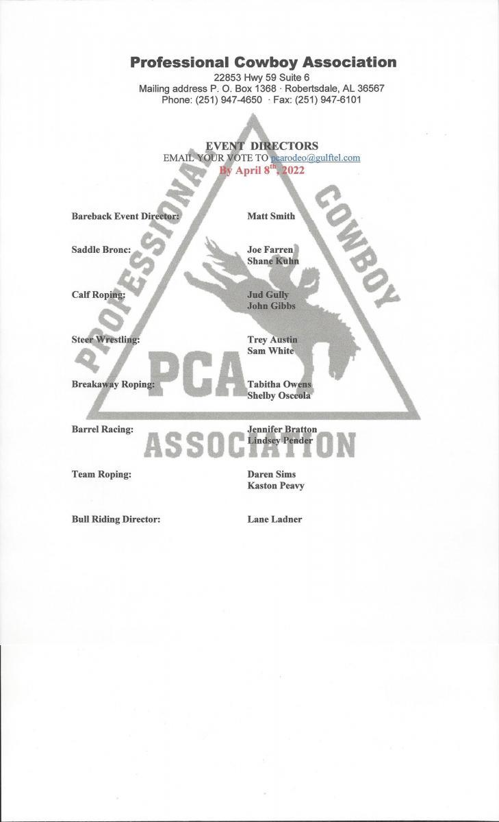 Events- Rodeo Tour – PCA